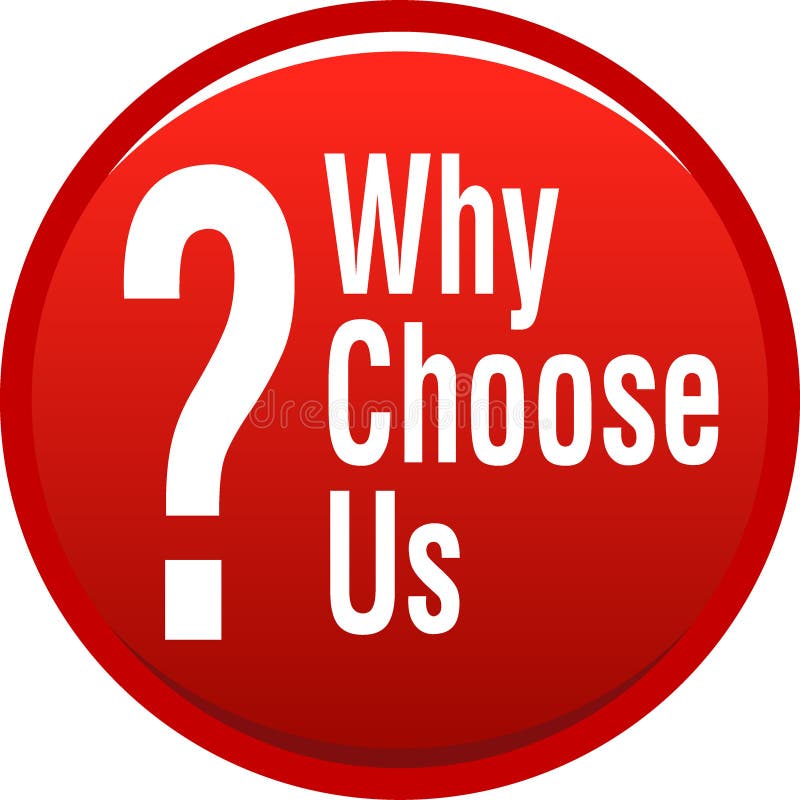 Why choose us button stock vector. Illustration of dark - 120724367