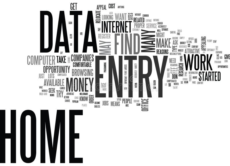 Why Data Entry from Home is so Attractive Word Cloud Stock Illustration ...