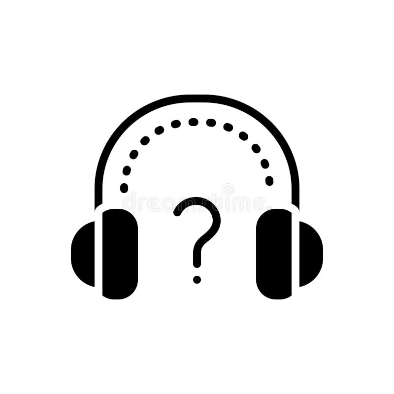 Black Solid Icon for Why, Help and about Stock Vector - Illustration of ...