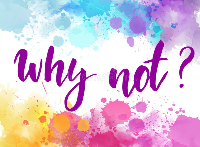 Why Not? - Inspirational Message Stock Vector - Illustration of painted ...