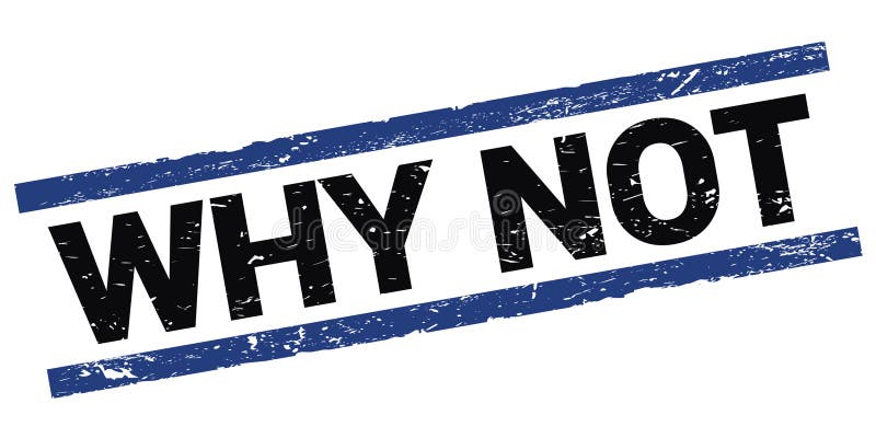 WHY NOT Text on Black-blue Rectangle Stamp Sign Stock Illustration ...