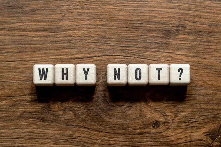 Why Not - Word Concept on Building Blocks, Text Stock Photo - Image of ...