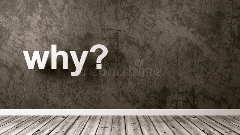 Why Question in the Room stock illustration. Illustration of wood ...
