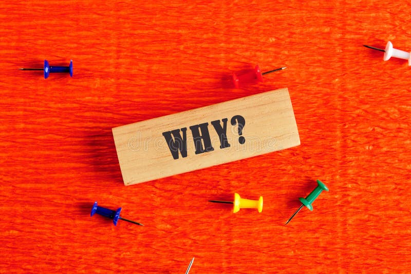 Why the Question Written Composition from Wooden Blocks, Top View ...