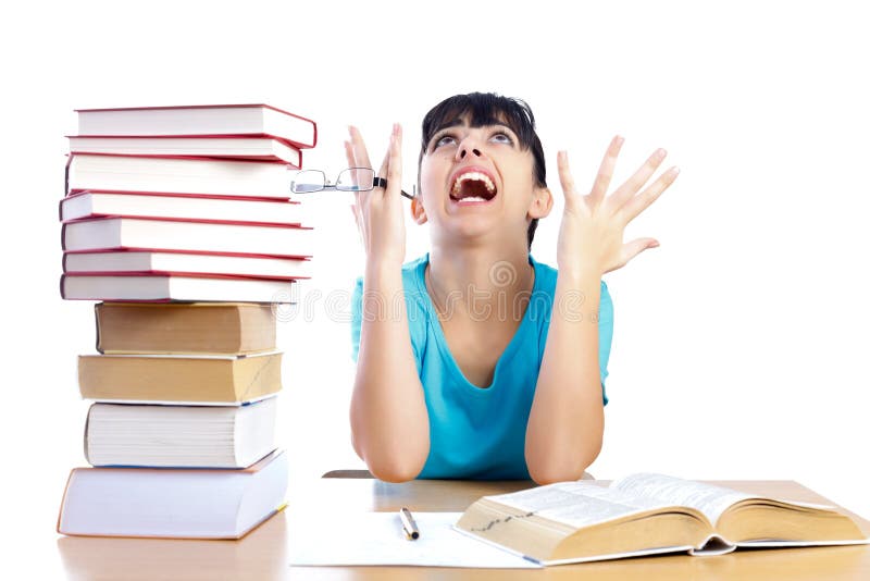 Why is studying so hard ? stock image. Image of isolated - 28602365