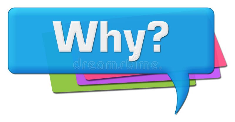 Why Blue Colorful Comment Symbol Stock Illustration - Illustration of ...