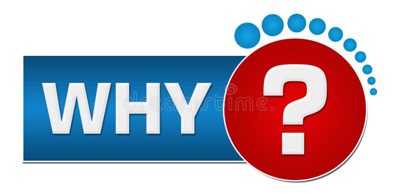 Why Red Blue Circular Dots stock illustration. Illustration of ...