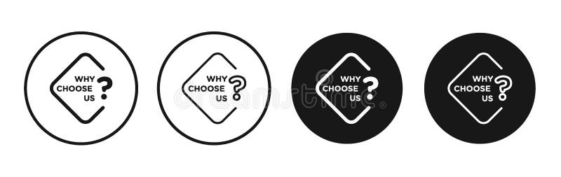 Why Us Icon Vector Set on White Background Stock Vector - Illustration ...