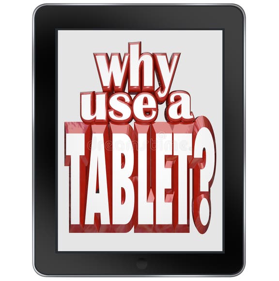Why Use a Tablet Computer Mobile Notepad Device Stock Illustration ...
