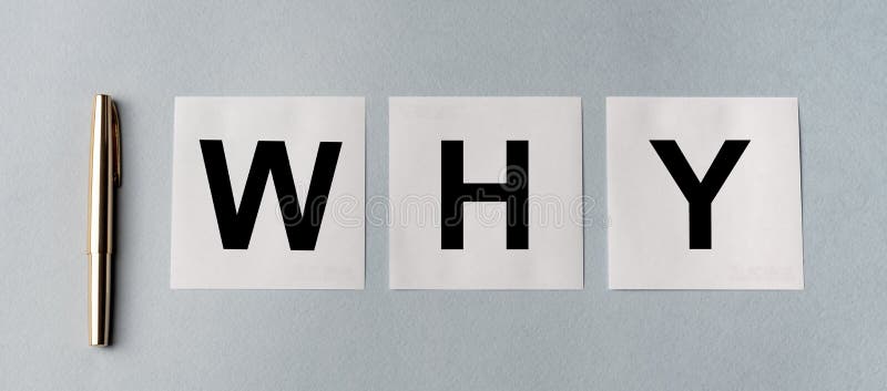 Why Word Inscription. Question with Interrogation Mark Stock Image ...