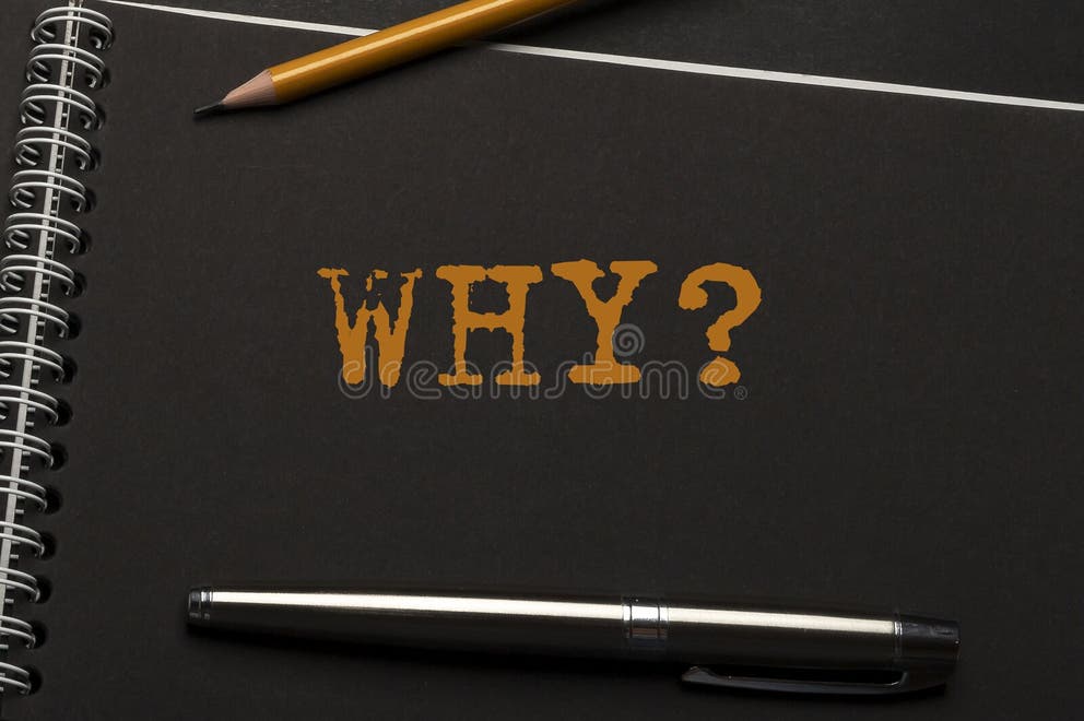 Why Word Inscription. Question with Interrogation Mark Stock Photo ...