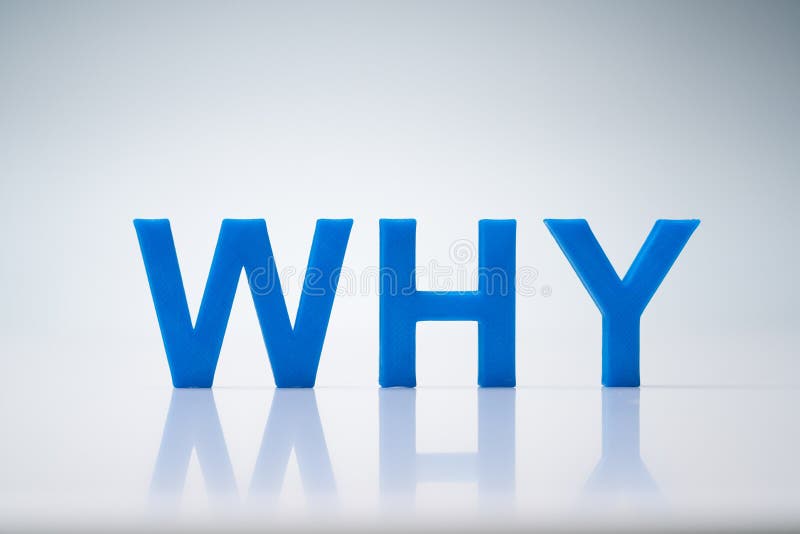 Why Word with Shadow Over White Desk Stock Photo - Image of choose ...