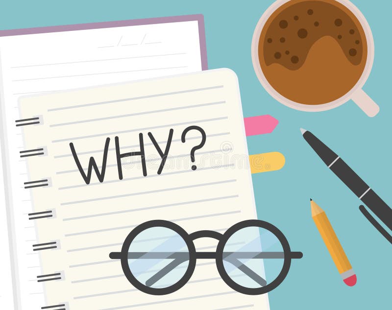 Why written in notebook stock vector. Illustration of question - 230909615