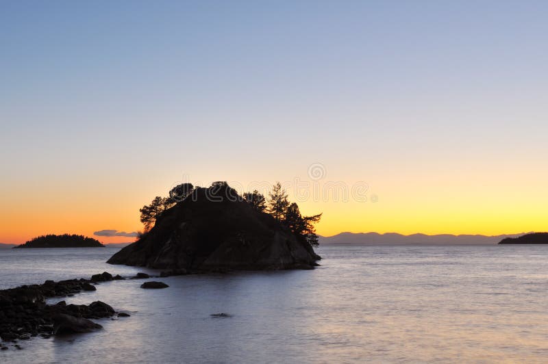 Whytecliff park at sunset stock image. Image of vancouver - 7504047