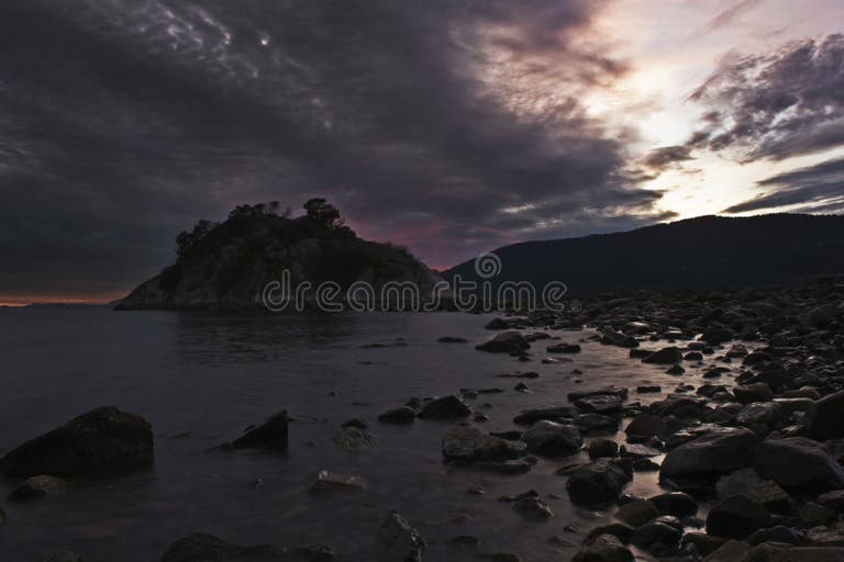 Whytecliff at Sunset stock photo. Image of landscape - 69743650