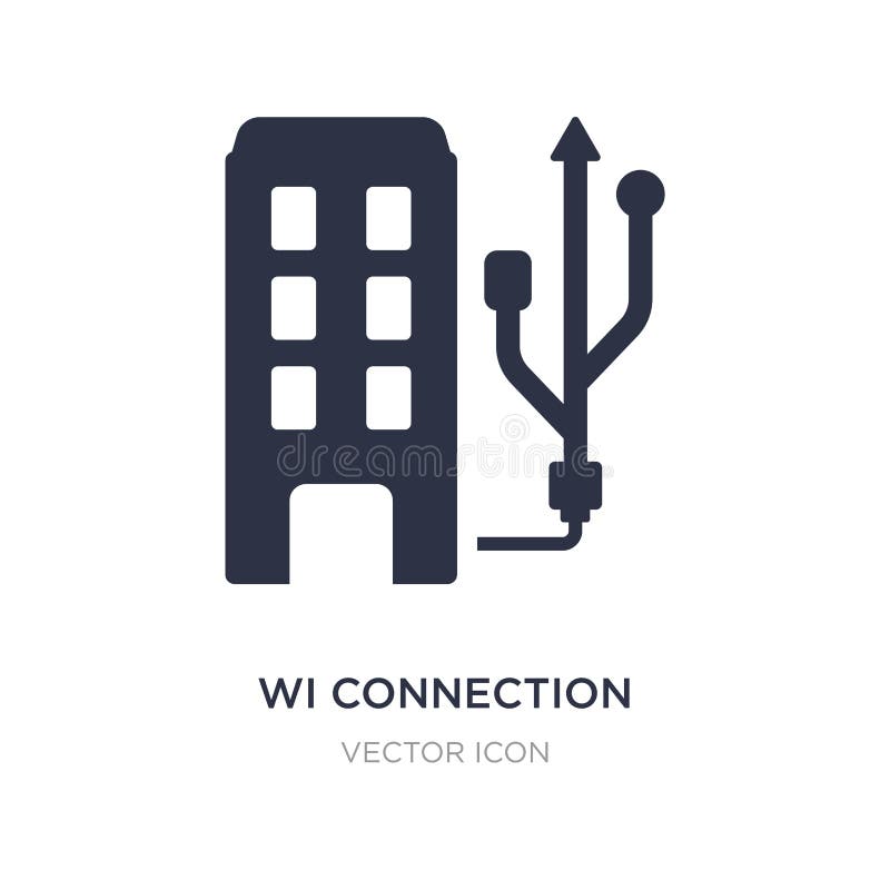 Wi Connection Icon on White Background. Simple Element Illustration ...