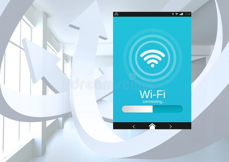 Wi-Fi App Interface stock illustration. Illustration of direction ...