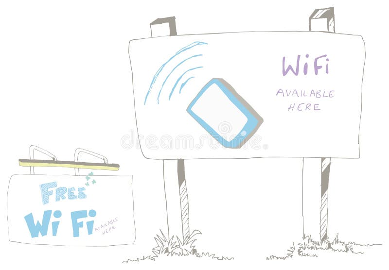 Wi Fi Available Sign stock vector. Illustration of signpost - 28928768