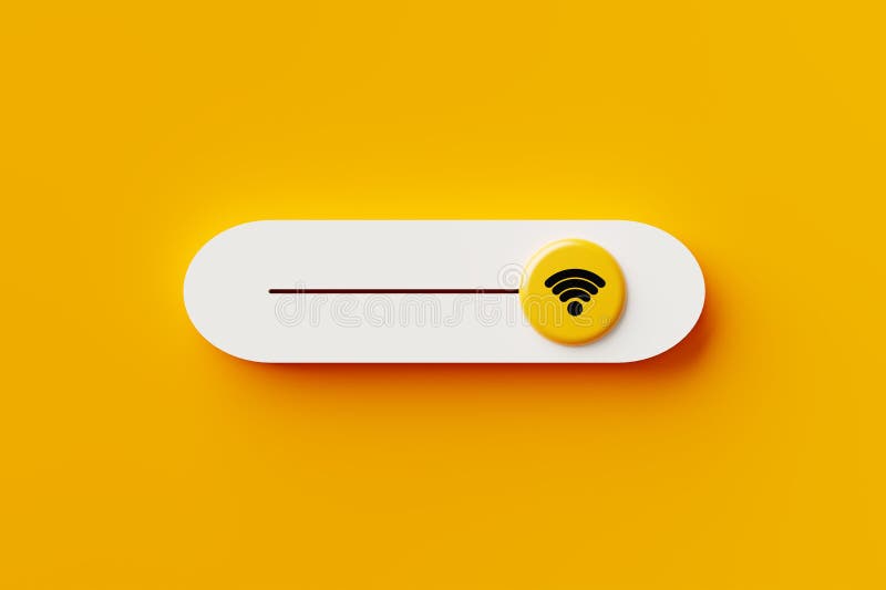 Wi-Fi on Button. Wireless Internet Connection Stock Illustration ...