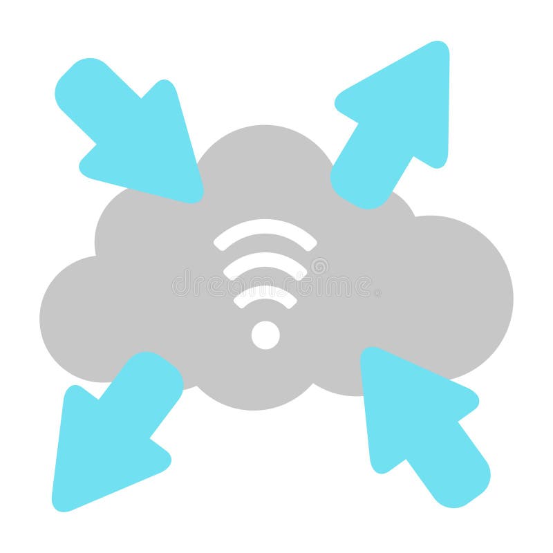 Wi-fi cloud stock vector. Illustration of internet, emblem - 40502438