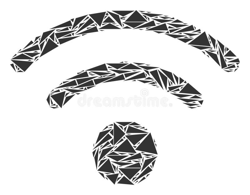 Wi-Fi Collage of Triangles stock vector. Illustration of creative ...