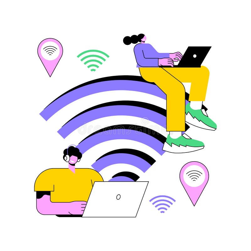 Wi-fi Connection Abstract Concept Vector Illustration. Stock Vector ...