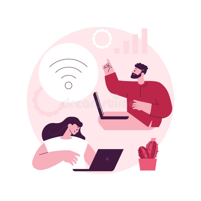 Wi-fi Connection Abstract Concept Vector Illustration. Stock Vector ...