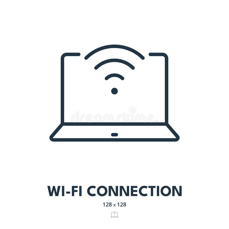 Wi-Fi Connection Icon. Internet, Network, Signal. Editable Stroke ...