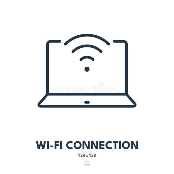 Wi-Fi Connection Icon. Internet, Network, Signal. Editable Stroke ...
