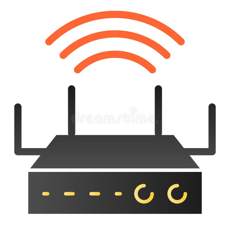 Wi-fi Coverage Flat Icon. Wireless Router Color Icons in Trendy Flat ...