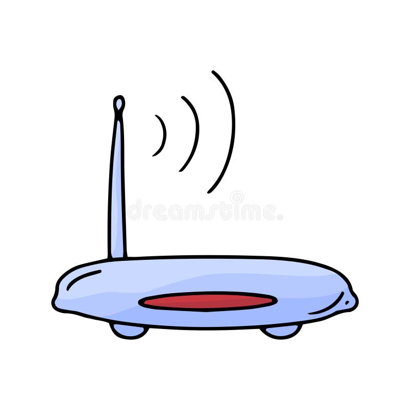 Wi Fi - Doodle Icon for Internet Technology. Digital Drawing. Smart ...