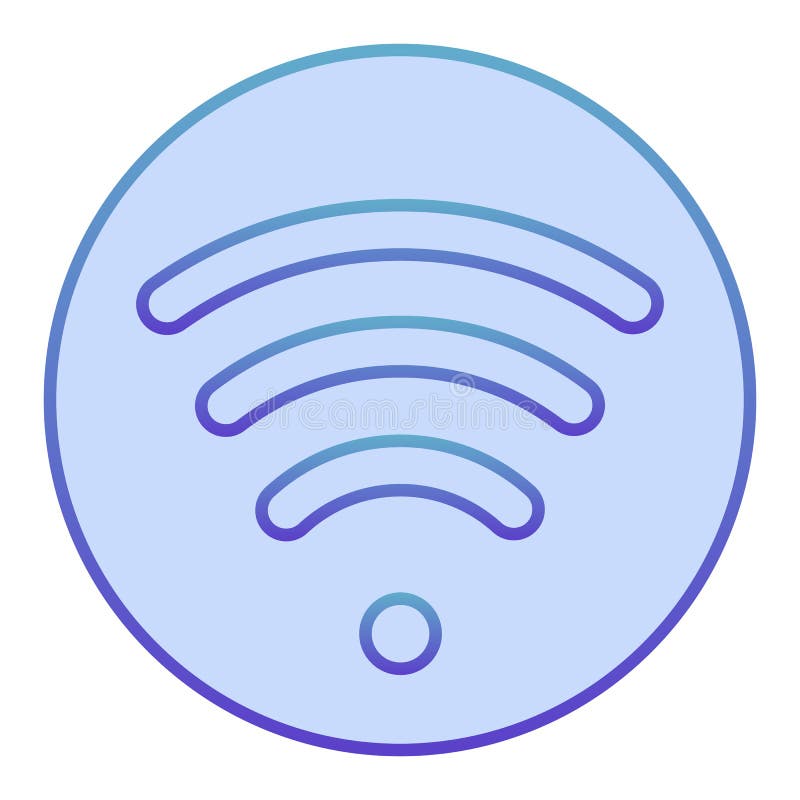 Wi Fi Flat Icon. Wireless Network Blue Icons in Trendy Flat Style Stock ...