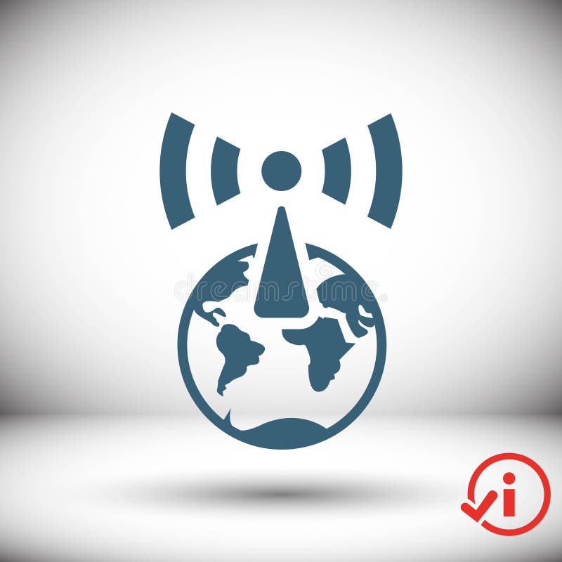 Wi-fi Globe Icon Stock Vector Illustration Flat Design Stock Vector ...