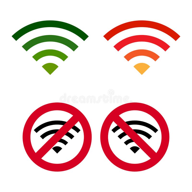 Wi-fi - Good, Bad, No Signal Stock Vector - Illustration of download ...