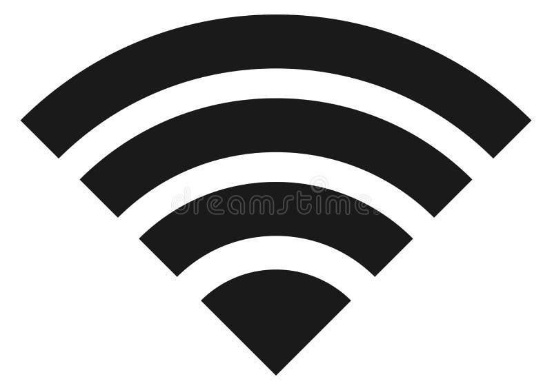 Wi-fi Icon. Black Wireless Internet Connection Symbol Stock Vector ...
