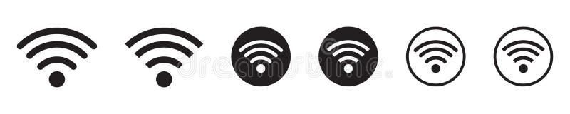 Wi-fi Icon, Wi-fi Sign in Circle. Stock Illustration - Illustration of ...