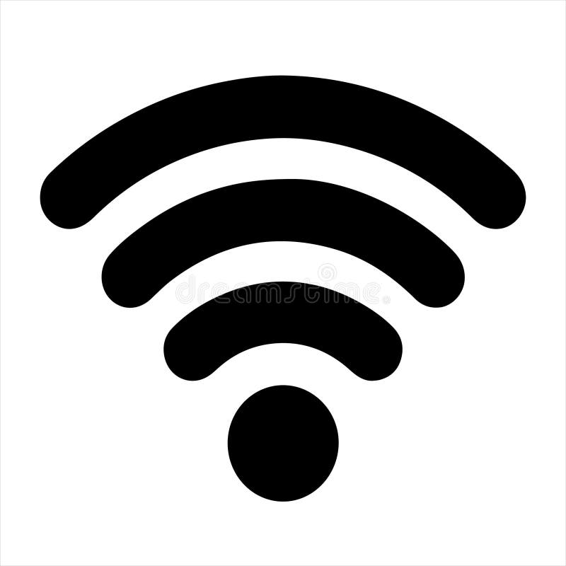 A Wi-Fi Icon Silhouette Typically Represents a Minimalist or Simplified ...