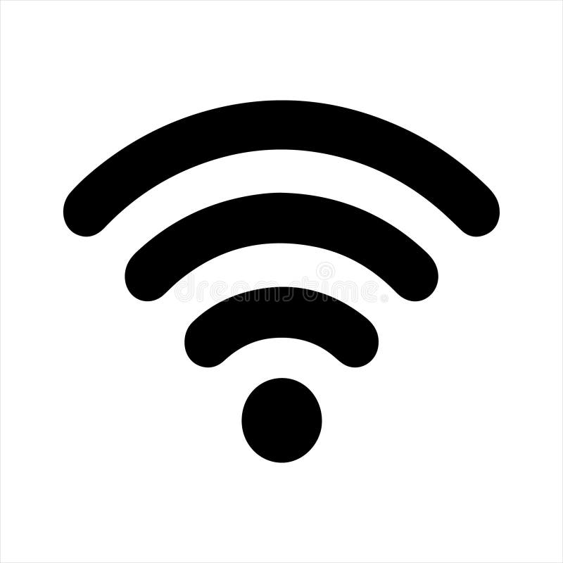A Wi-Fi Icon Silhouette Typically Represents a Minimalist or Simplified ...