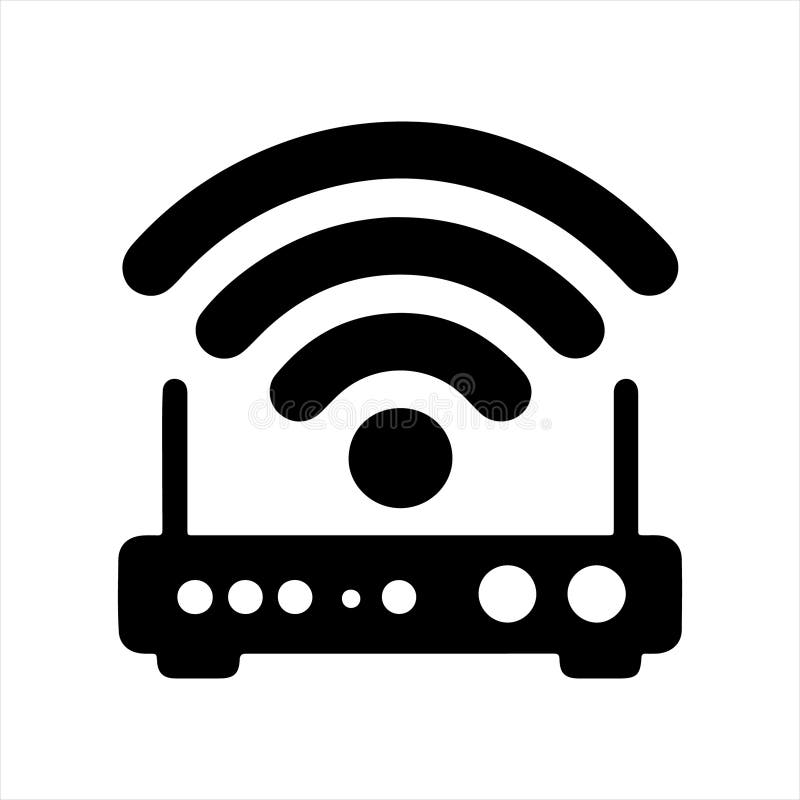 A Wi-Fi Icon Silhouette Typically Represents a Minimalist or Simplified ...