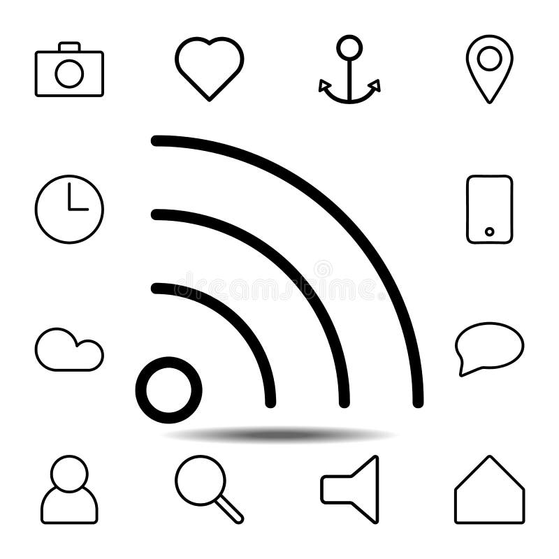 Wi-fi Icon. Simple Thin Line, Outline Vector Element of Minimalistic, Web Icons Set for UI and ...