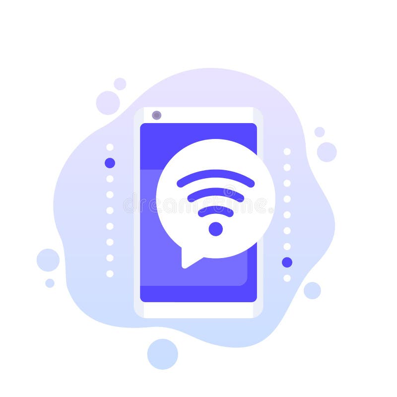 Wi-fi Icon with a Smart Phone, Vector Stock Vector - Illustration of ...