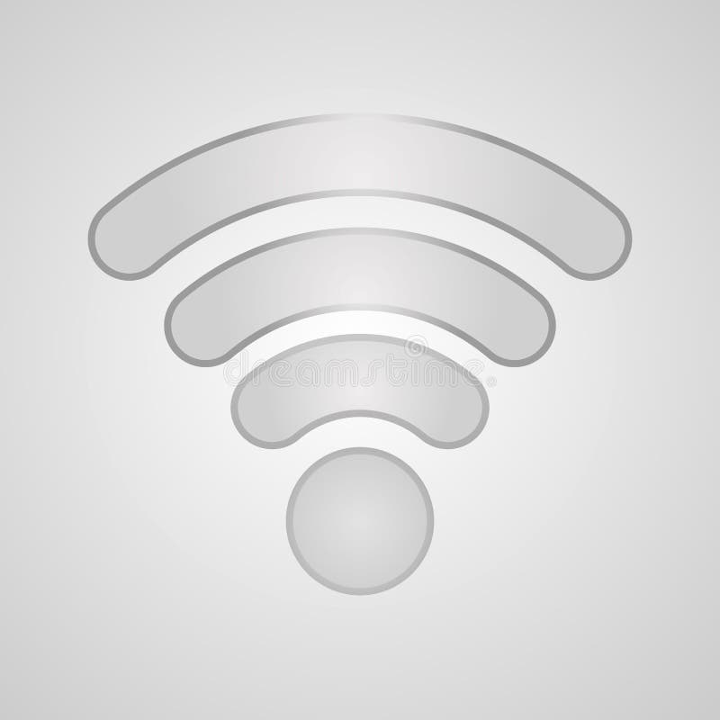 Wi-fi on a Grey Background Mark Gray Stock Illustration - Illustration ...