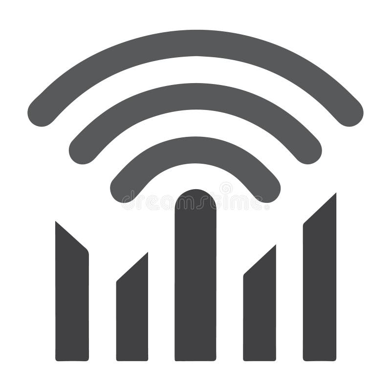 Wi-fi Icon, with Wireless Connection, Vector Thin Lines, Wifi Logo, Web ...
