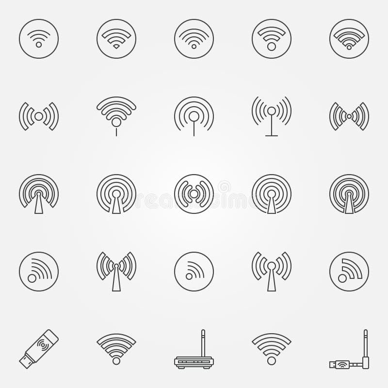 Wi-Fi icons set stock vector. Illustration of information - 86145975