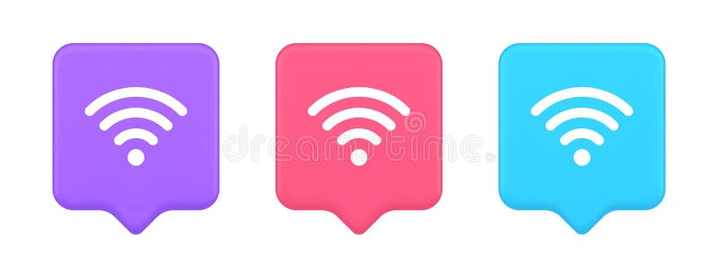 Wi Fi Internet Connection Button High Speed Wireless Cyberspace Digital ...