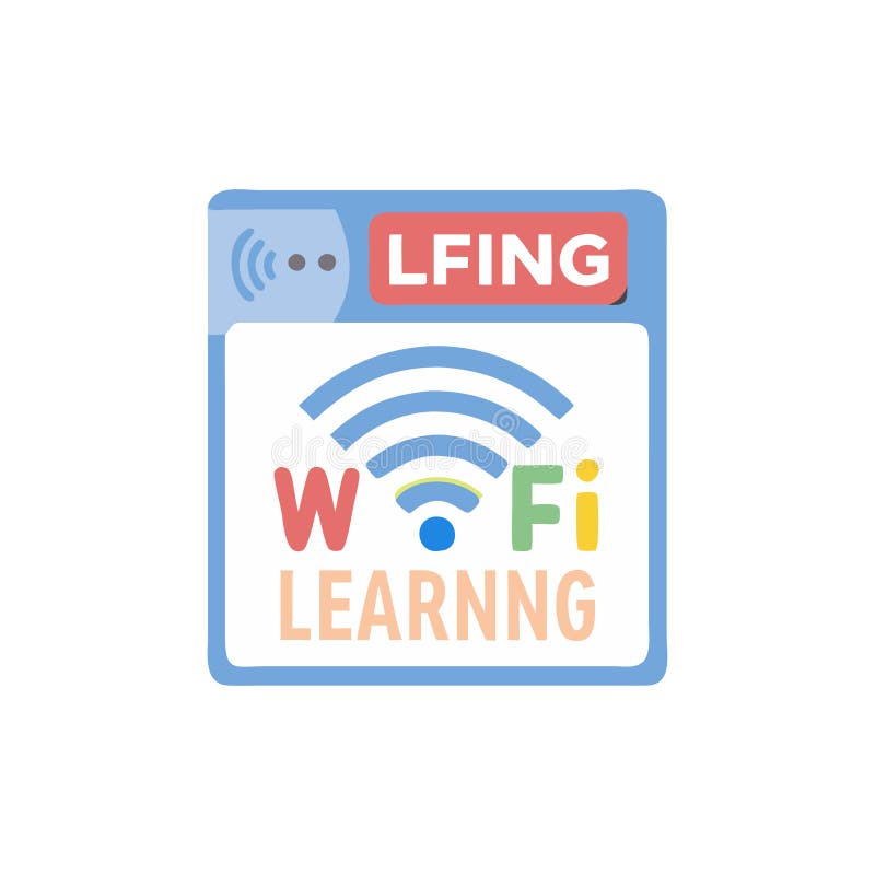 Wi-Fi Learning Icon for Connectivity Stock Illustration - Illustration ...