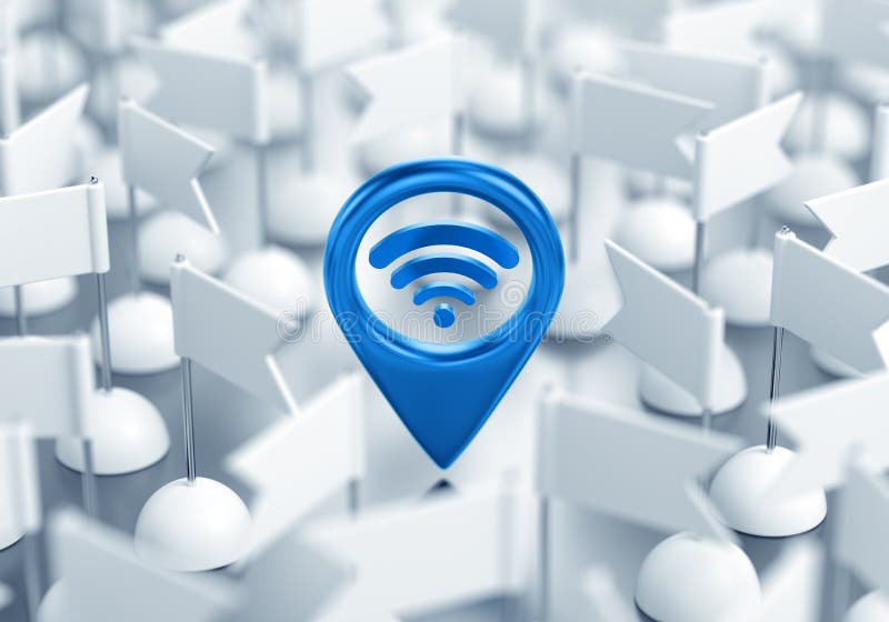 Wi-Fi Location stock illustration. Illustration of difference - 110964899