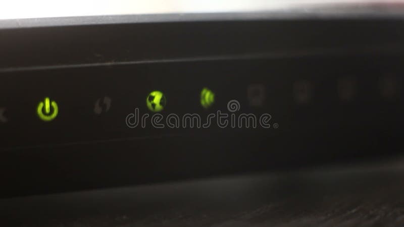 Wi Fi Modem Light Blinking Black Box Video Stock Video - Video of area ...