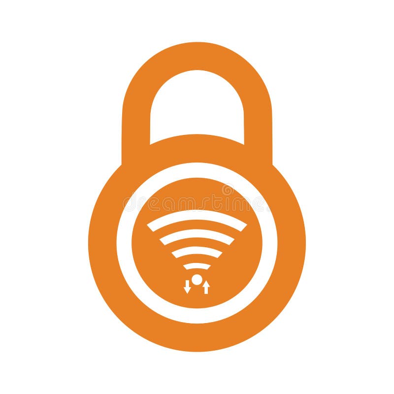 Wi-Fi, Password, Security Icon. Orange Vector Design Stock Vector ...