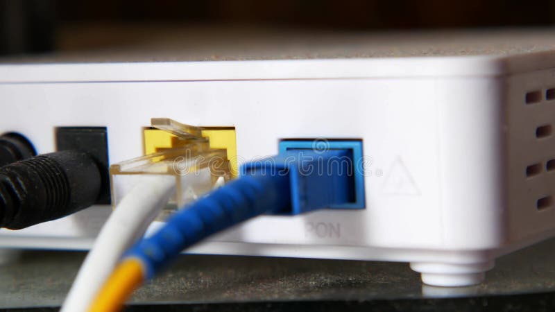 Wi-Fi Router with Cables on Table Stock Video - Video of port, antenna ...